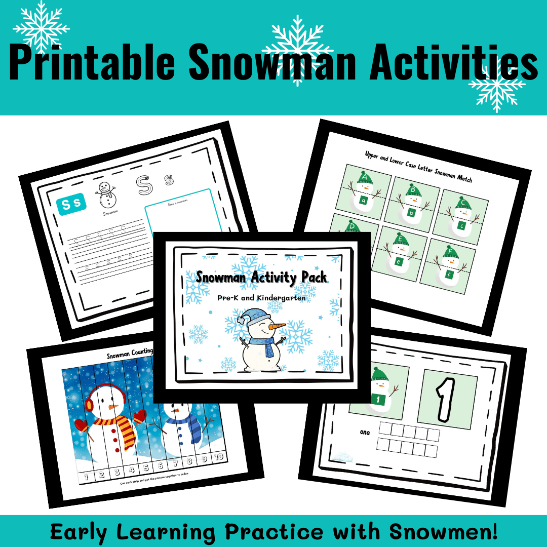 Snowman Winter Activities Printable Pack