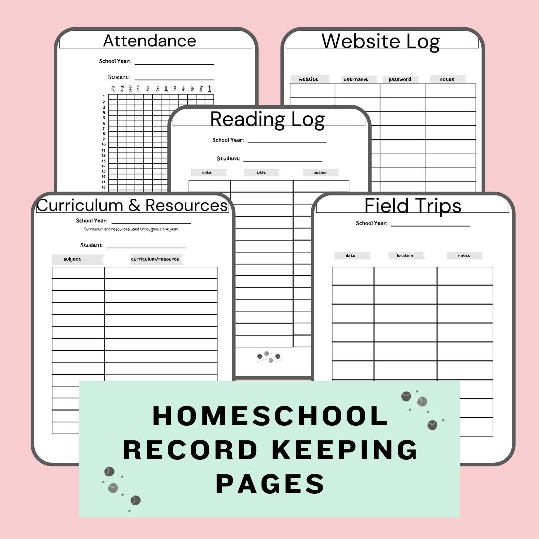 Minimalist, Printable Homeschool Planner, Undated Planner