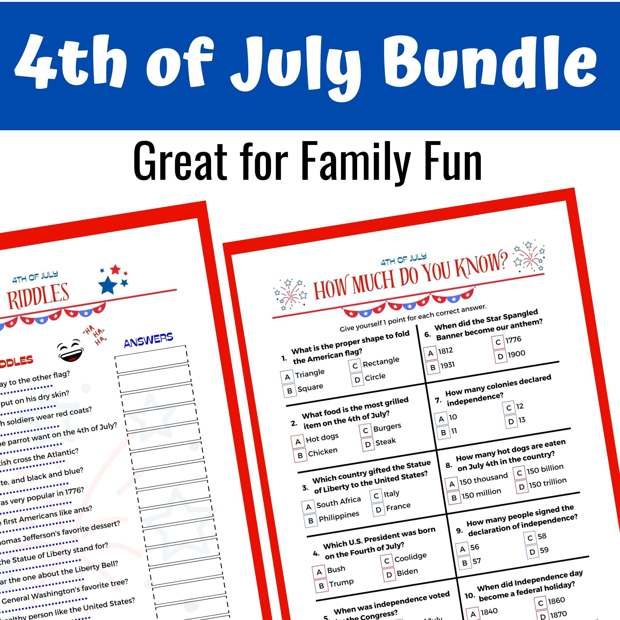 4th of July Games and Activities