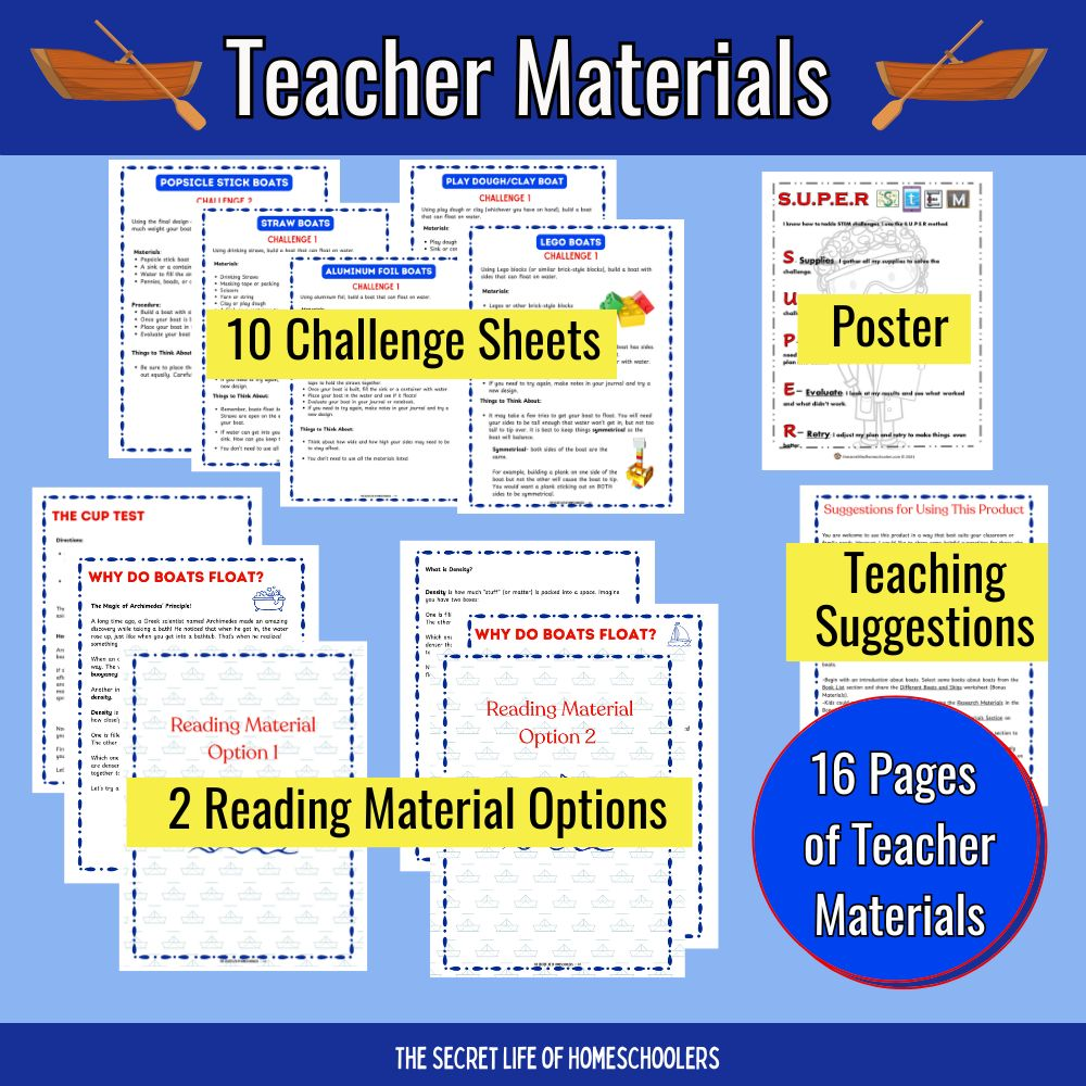 STEM Boat Challenge Pack: Learn Buoyancy Through Building