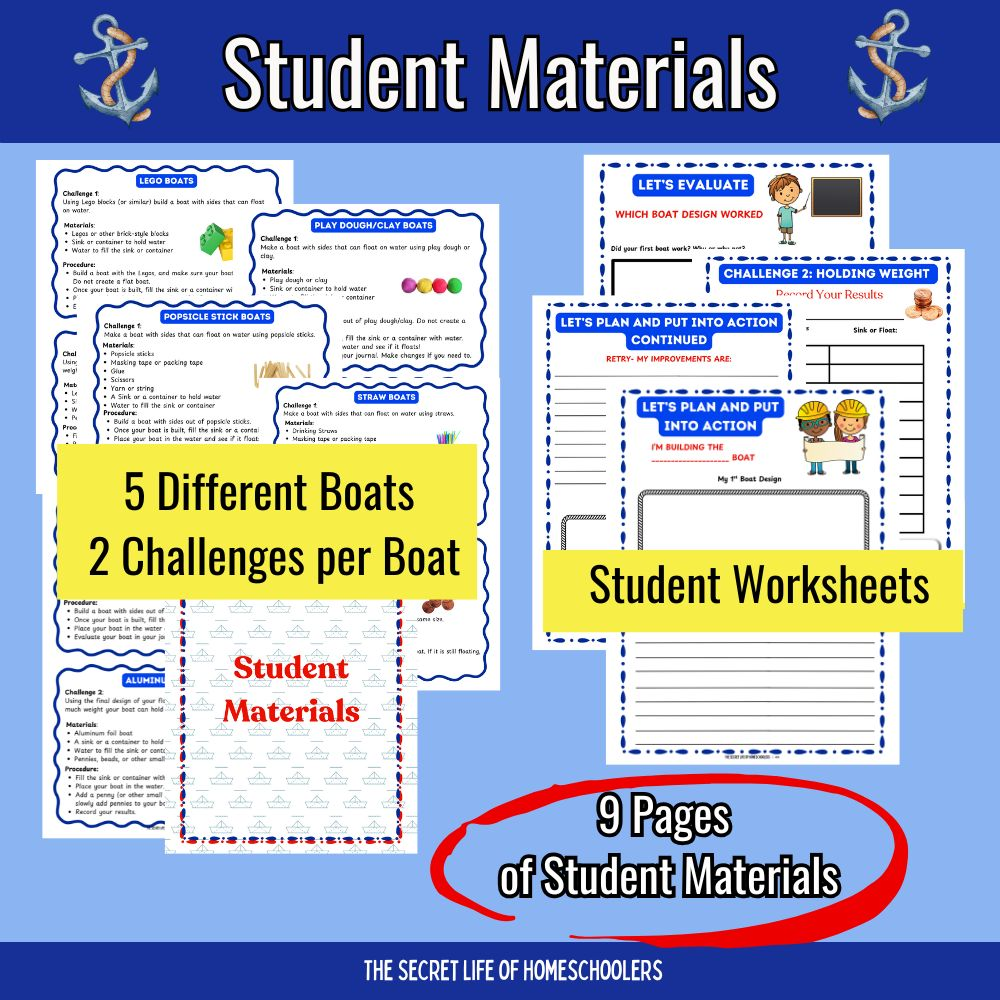 STEM Boat Challenge Pack: Learn Buoyancy Through Building